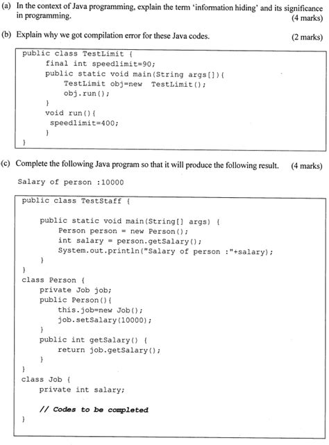Solved A In The Context Of Java Programming Explain The Chegg Com