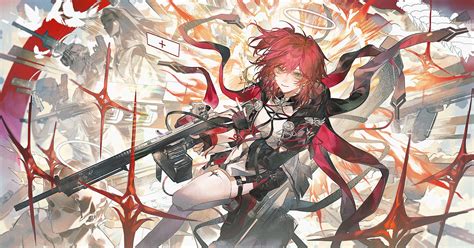 Exusiai And Exusiai The New Covenant Arknights Drawn By Sqloveraven