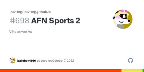 Afn Sports 2 · Issue 698 · Iptv Orgiptv · Github