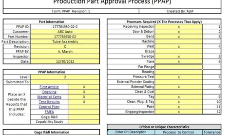 Ppap Template Best Images Of Ppap Process Flow Diagram Ppap Process Williamson Ga Us