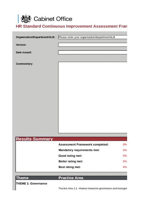 Excel Sample Sheet 41145 22 05 09 Hr Standard Continuous Improvement