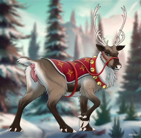 Rule 34 Antlers Anus Bell Bridle Brown Body Brown Fur Capreoline Cloven Hooves Deer Digitoxici