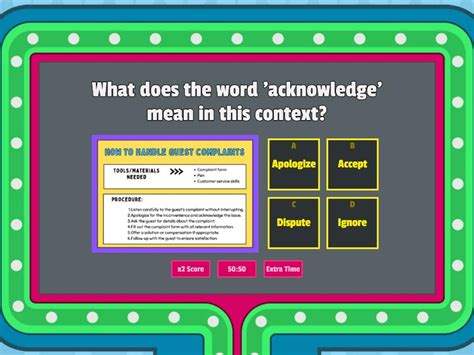 test 1 procedure gameshow quiz