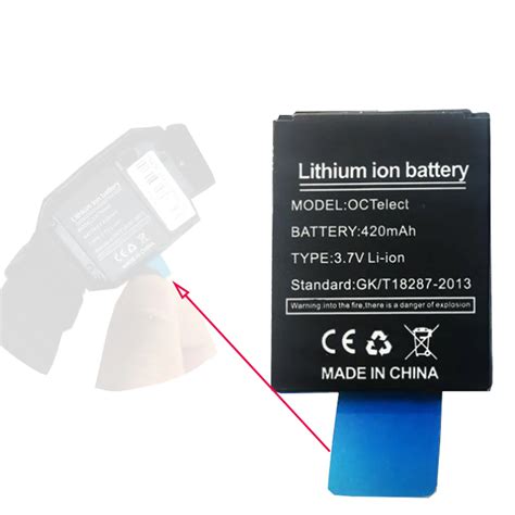 RYX NX9 battery high quality 420 mAh for smart watch battery dz09 for ...