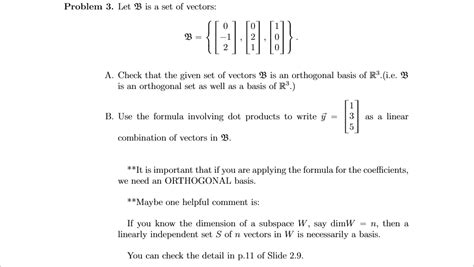 Solved Problem Choose all orthogonal bases of R³ and Chegg