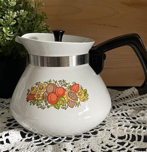 Vintage Corning Ware Teapot P 104 “spice Of Life” Collection 1970s