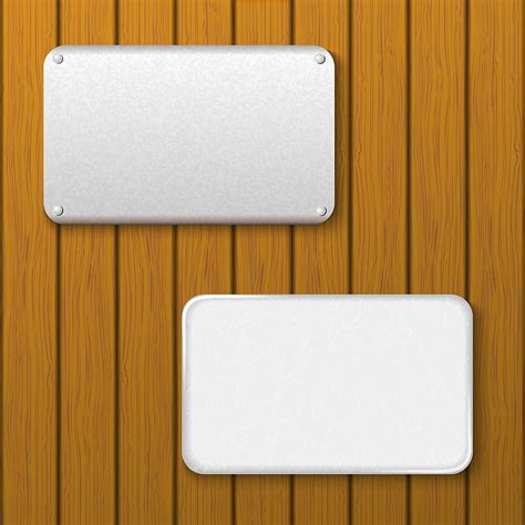 나무 벽 벡터에 두 개의 금속 격판 덮개 Eps Ai Uidownload