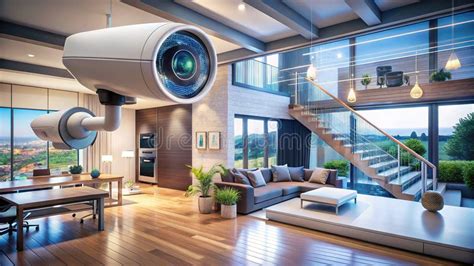 Aipowered Smart Home Security System Advanced Surveillance Protection For Your Home Stock