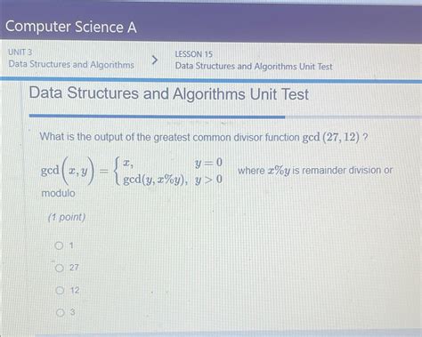 solved computer science aunit 3lesson 15data structures and