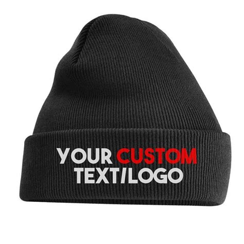 Personalized Embroidered Knit Beanie Custom Logo Winter Hat Etsy Uk