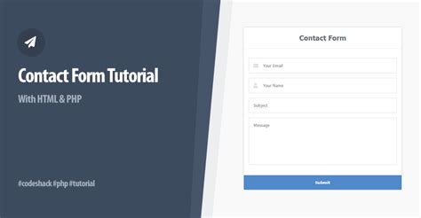 How To Create A Contact Page With Php
