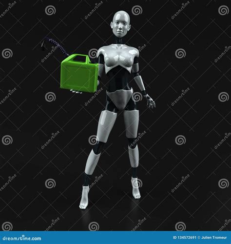 Robot 3d Illustration Stock Illustration Illustration Of Energy 134572691