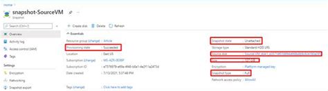 how to create azure virtual machine using a snapshot
