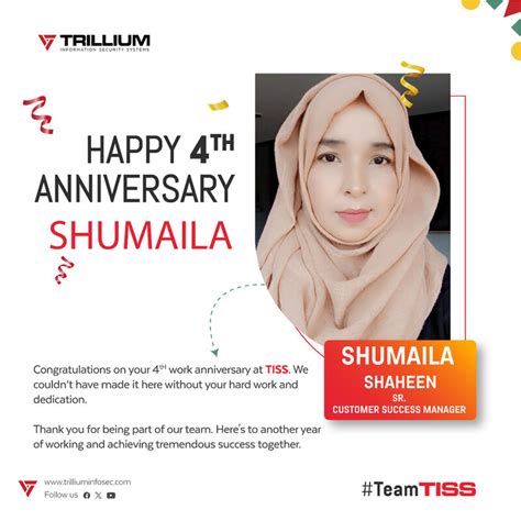 Shumaila Shaheen On Linkedin Tiss Success Cybersecurity