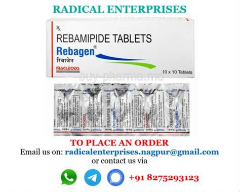 Rebagen Rebamipide 100mg Tablets Non Prescription Treatment Gastric