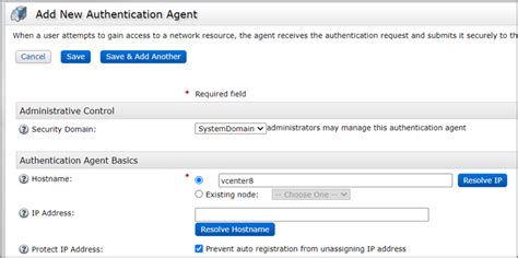Vmware Vspherevcenter 802 Authentication Agent Configuration Rsa