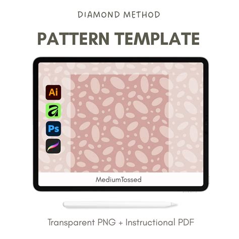 Seamless Pattern Layout Template Medium Tossed Hero Pattern Design Etsy