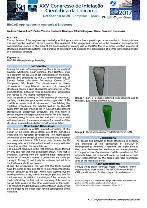 Pdf Biocad Applications In Anatomical Structures