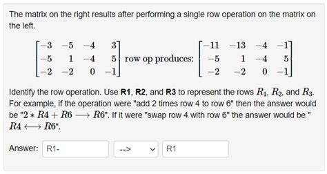 Solved The Matrix On The Right Results After Performing A