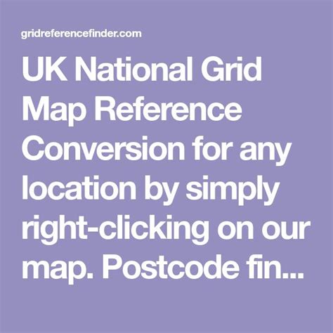 Uk National Grid Map Reference Conversion For Any Location By Simply Right Clicking On Our Map