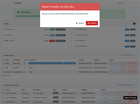 GitHub Jeremykenedy Laravel Roles A Powerful Package For Handling Roles And Permissions In