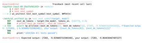C4 W1 UNQ C6 Wrong Ouput NLP With Attention Models DeepLearning AI