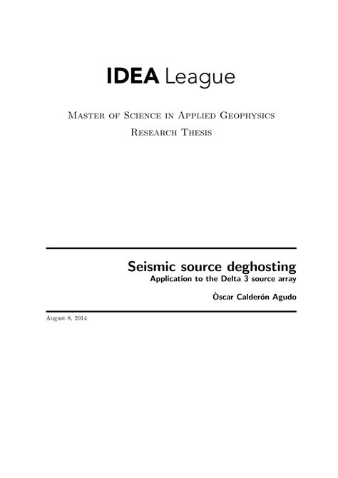 Pdf Seismic Source Deghosting Application To The Delta 3 Source Array