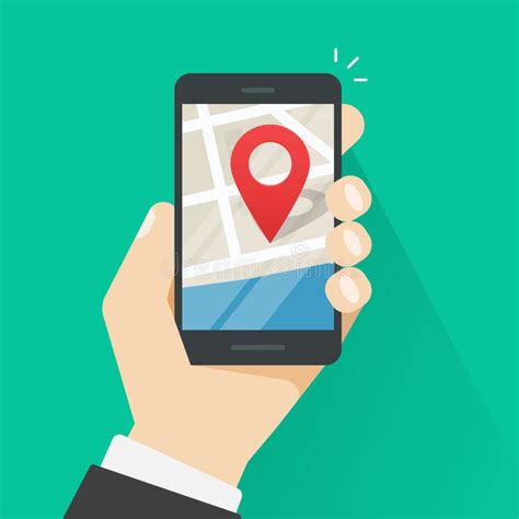 Mobile Phone Geo Location Smartphone Gps Navigator City Map Pointer