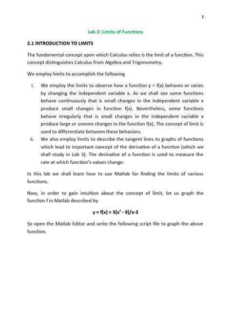 Lab2 Pdf Function Mathematics Matlab
