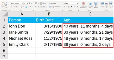 How To Calculate Age In Excel 5 Best Methods Explained Master Data Skills AI