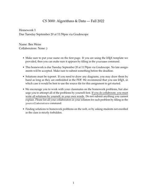 Algo Homework 1 Pdf
