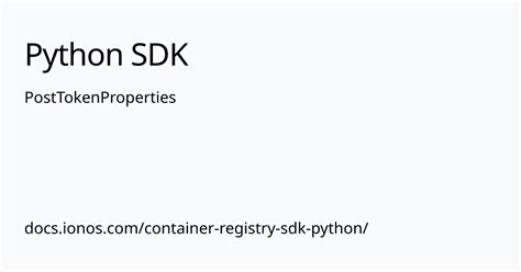 posttokenproperties python sdk