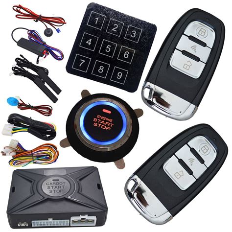 Automotive Car Keyless Entry Engine Start Stop System With Car Alarm Anti Theft Function Auto