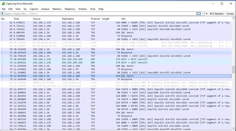 registros en sql con plc s7 1500 de siemens interceptados con wireshark plc hmi and scadas