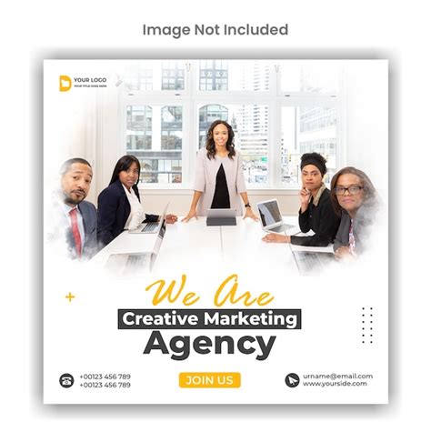 디지털 마케팅 대행사 인스타그램 또는 소셜 미디어 게시물 템플릿 프리미엄 Psd 파일