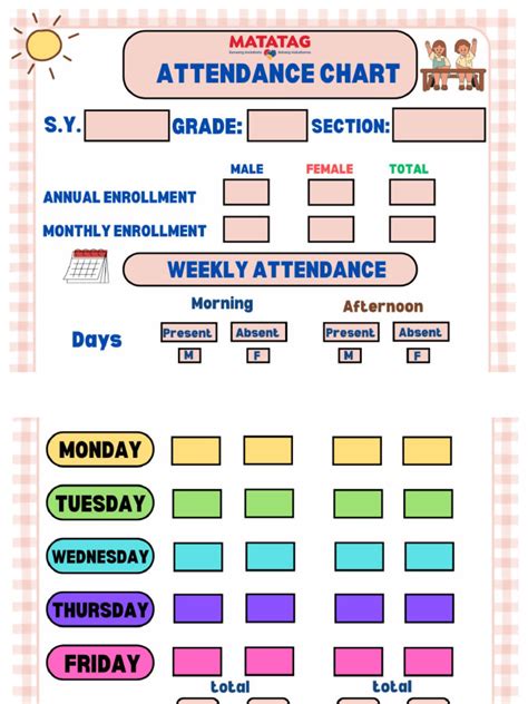 Attendance Chart Pdf