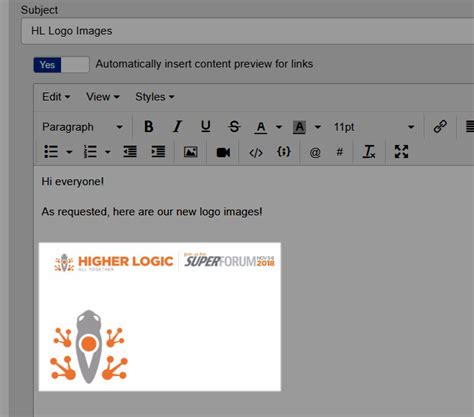 Content Editor Higher Logic