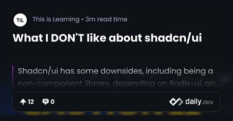 what i don t like about shadcn ui r htmx