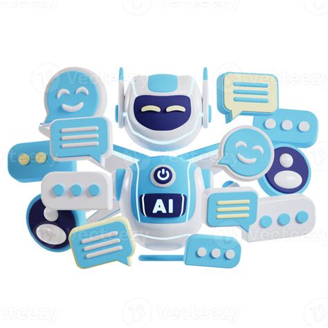 Chat Bot Future Ai 3d Artificial Intelligence Icon 21820186 Png