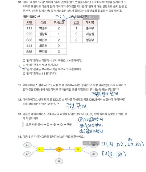 [데이터베이스 개론 3판] 8장 연습문제 해답