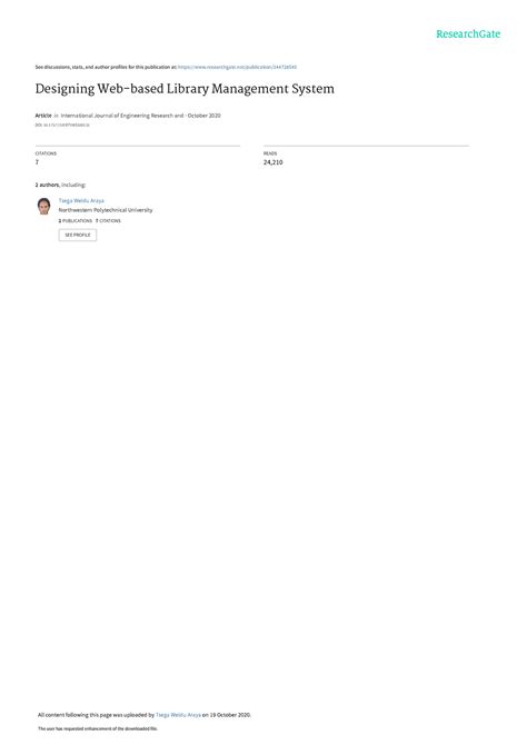 designing web based library management system ijertv 9is100131 see