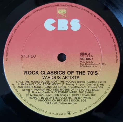 Buy Various Rock Classics Of The 70s Lp Comp Re Online For A