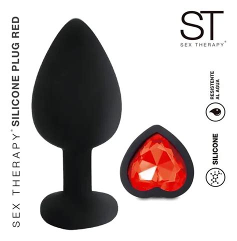 Sex Therapy Plug Anal Medio Silicona Stras Brillante Corazon MercadoLibre