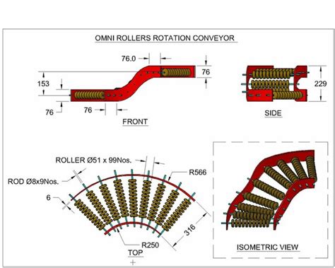 omni rollers rotaion conveyor 5 download free 3d model by syedahsan50 cad crowd