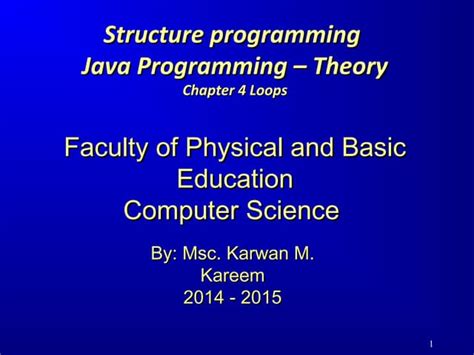Java Programming Loops Ppt