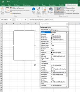VBA Listenfeld Automate Excel