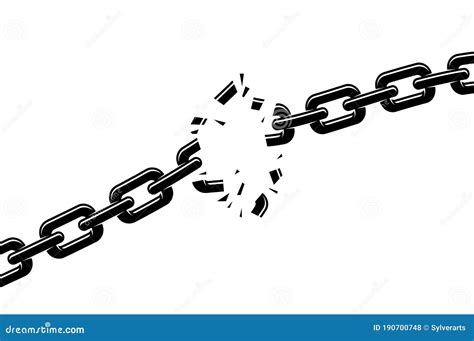 Breaking Chain Freedom And Liberty Concept Vector Illustration In Poster Style Liberation