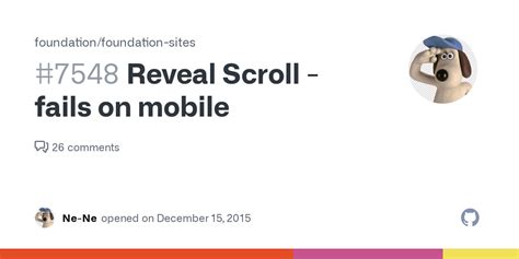 Reveal Scroll Fails On Mobile Issue Foundation Foundation Sites GitHub