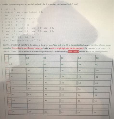 solved consider the code segment shown below with the line