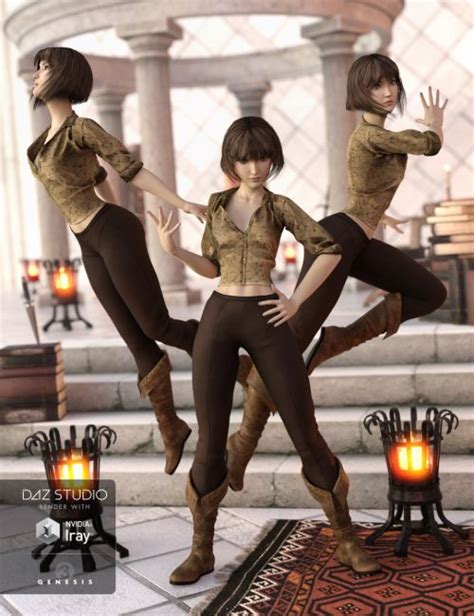 Magical Girl Poses for Aiko 7 | 3d Models for Daz Studio and Poser